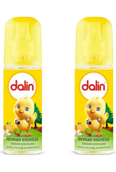 Dalin Orman Esintisi Bebek Kolonyası Vanilya, Iris Çiçeği, Portakal 150 ml 2'li Dalin Orman Esintisi Bebek Kolonyası Vanilya, Iris Çiçeği, Portakal 150 ml 2'li