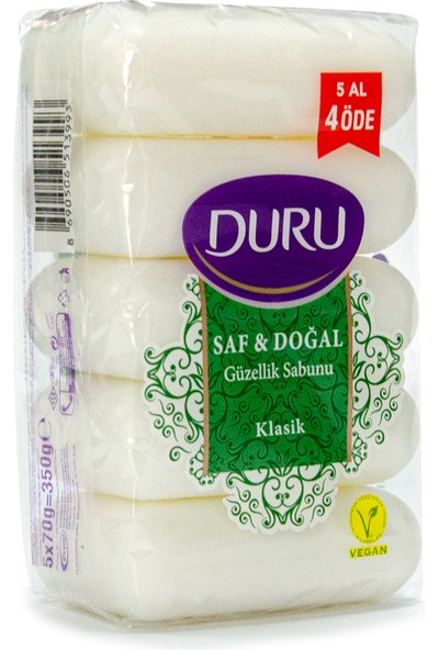 Duru Saf & Doğal Klasik 5 'li Güzellik Sabunu 350 gr
