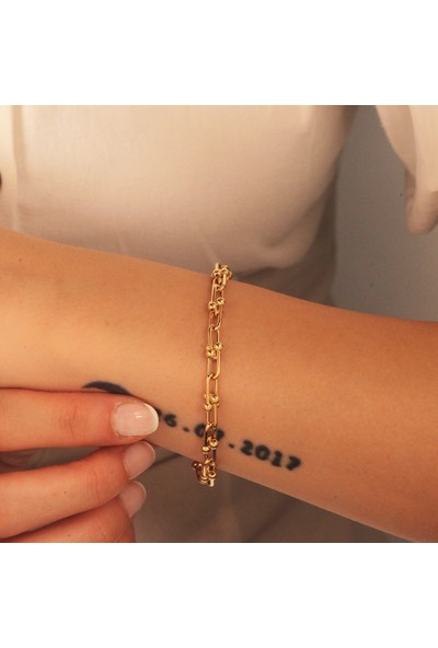 Adil İdil Kuyumculuk Dorika Toplu İç İçe Geçmeli Bileklik