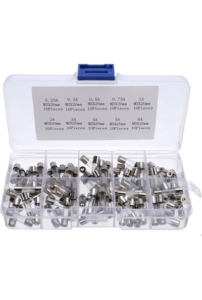 Robot Diyarı 5X20MM Cam Tüp Sigorta Seti (100ADET)