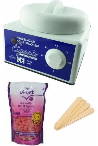 Vi-Vet Mujgan Ağda Makinesi +Vi-Vet Soyulabilen Pudralı Boncuk Ağda + Spatula Seti Vi-Vet Mujgan Ağda Makinesi +Vi-Vet Soyulabilen Pudralı Boncuk Ağda + Spatula Seti