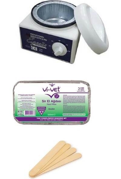 Vi-Vet Ağda Seti -Kalıp Ağda Azulen + Ağda Makinesi Vi-Vet Ağda Seti -Kalıp Ağda Azulen + Ağda Makinesi