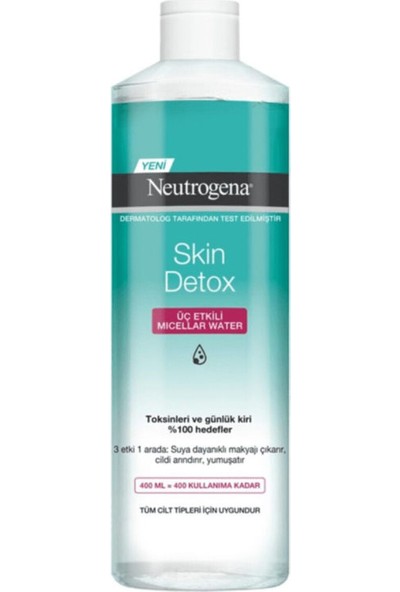 Neutrogena Skin Detox Üç Etkili Misel Su 400ML Neutrogena Skin Detox Üç Etkili Misel Su 400ML