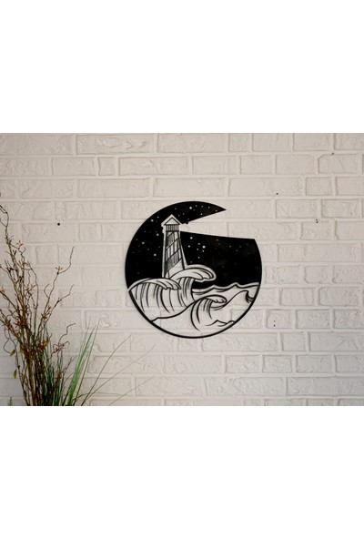 BlackArtSteel Lazer Kesim Deniz Feneri Metal Tablo BlackArtSteel Lazer Kesim Deniz Feneri Metal Tablo