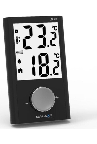 Galaxy X20 Siyah Kablosuz Dijital Oda Termostatı