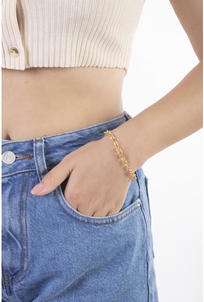 Bijuhome Soobepark Halka Tasarım Kadın Zincir Bileklik