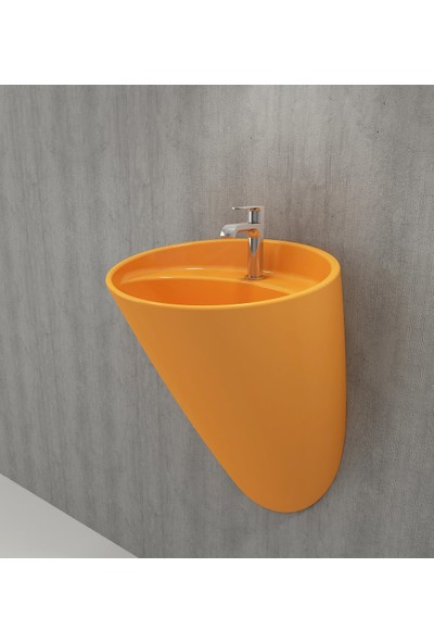 Bocchı Venezıa Asma Monoblok Lavabo - Mandalina Sarısı
