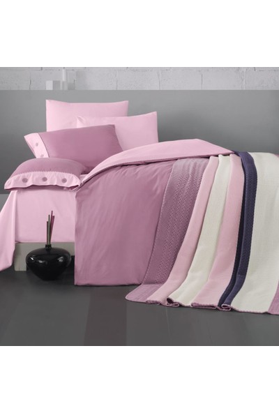 Luoca Patisca Çift Kişilik Pudra Pembe Akrilik Örgü Battaniye Luoca Patisca Çift Kişilik Pudra Pembe Akrilik Örgü Battaniye