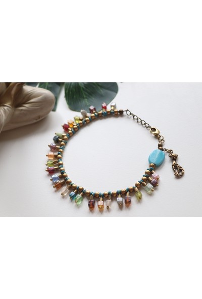 Deuxsigners Değerli Taşlarla Halhal