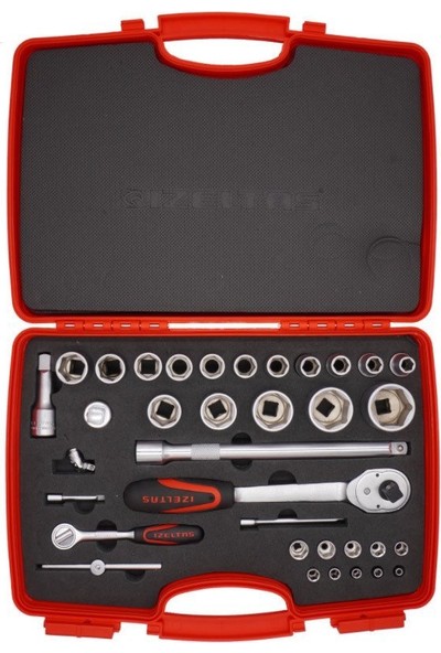 İzeltaş 1/4'' - 1/2'' Altı Köşe Lokma Anahtar Takımı 35 Parça İzeltaş 1/4'' - 1/2'' Altı Köşe Lokma Anahtar Takımı 35 Parça