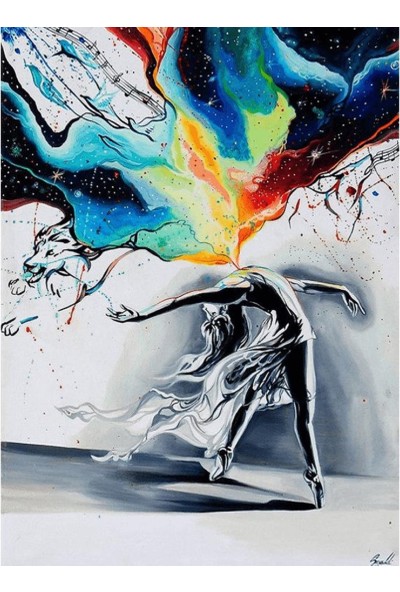 Hapy Hoby Renklerle Dans Sayılarla Boyama Seti 40 x 50 cm