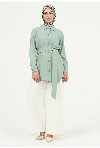 SETRMS Mint Kemer Detaylı Ceket 2127074 SETRMS Mint Kemer Detaylı Ceket 2127074