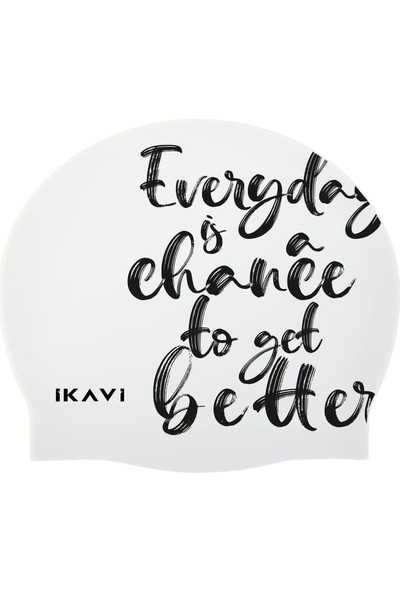 İkavi Everyday İs A Chance To Get Better Baskılı Beyaz Silikon Bone İkavi Everyday İs A Chance To Get Better Baskılı Beyaz Silikon Bone