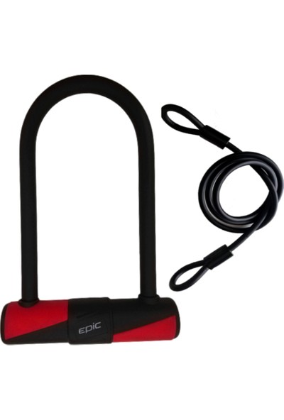 Hsgl 12X18CM U-Kilit 5X180CM Çelik Halat Kilit Seti