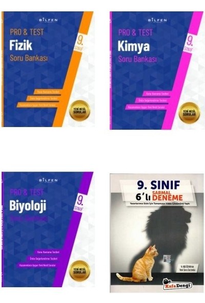 Bilfen 9. Sınıf Fizik Kimya Biyoloji Soru Bankası ve 6 Lı Deneme Seti Bilfen 9. Sınıf Fizik Kimya Biyoloji Soru Bankası ve 6 Lı Deneme Seti