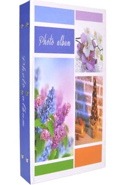 Nobbystar 300'LÜK 10 x 15 cm Çiçek Desenli Lacivert Fotoğraf Albümü