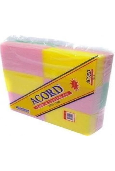 Acord Temizlik Süngeri Renkli 12'li