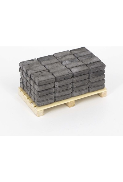 Eshel Minyatür Çizgili Tuğla Gri - 1:24 - 100 Adet