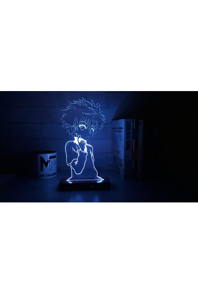 MF Tasarım Hunter x Hunter Killua Anime Dekoratif Masa Lambası Rgb Kumandalı