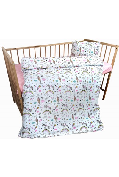 Beea %100 Doğal Pamuk Unicorn Kız Bebek Nevresim Takımı 100 x 150 cm Beea %100 Doğal Pamuk Unicorn Kız Bebek Nevresim Takımı 100 x 150 cm