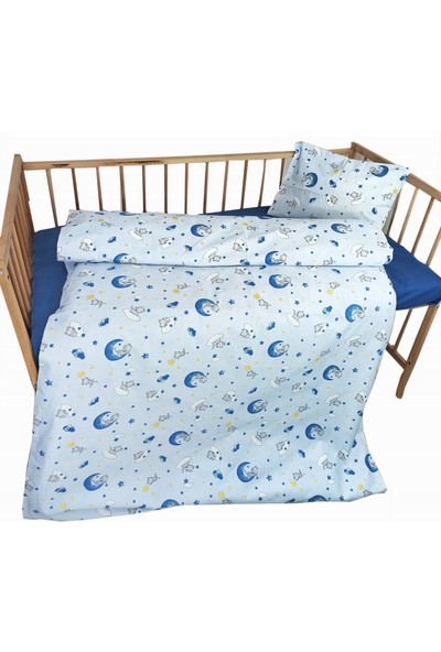 Beea %100 Doğal Pamuk Minik Kedi Bebek Nevresim Takımı 100 x 150 cm