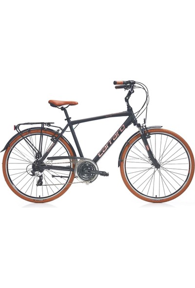 Carraro Elite 804 28 Quot; Jant V Fren 24 Vites Şehir Bisikleti Mat Siyah Kahve Bakır 52CM