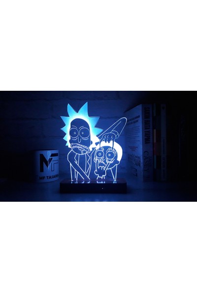 Mf Tasarım Rick And Morty Dekoratif Masa Lambası Rgb Kumandalı Mf Tasarım Rick And Morty Dekoratif Masa Lambası Rgb Kumandalı