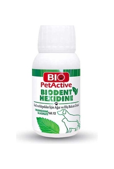 Bio Pet Active Biodent Hexidine Kedi Köpek Ağız ve Diş Bakım Ürünü 50 ml