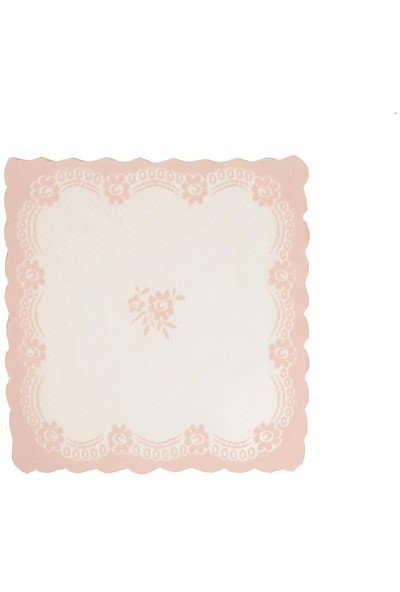 Çeyiz Diyarı Örme Pano Desenli 6'lı Peçete Narin Pudra
