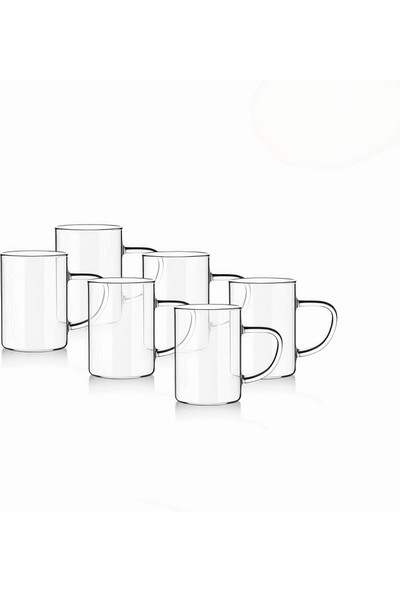 Vadi 6 Adet Borosilikat Isıya Dayanıklı Termisil Cam Kupa Bardak Vadi 6 Adet Borosilikat Isıya Dayanıklı Termisil Cam Kupa Bardak