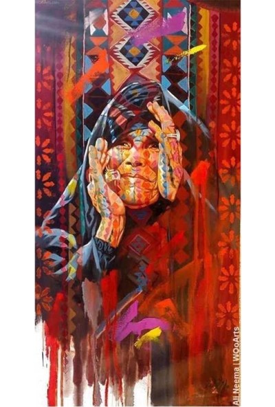 Hapy Hoby Yörük Kadını Sayılarla Boyama Seti 40 x 50 cm