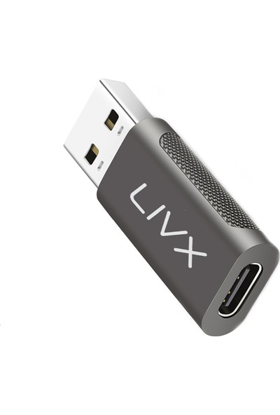 Livx Type C To USB 3.0 Çevirici Dönüştürücü Otg Adaptör Gri Livx Type C To USB 3.0 Çevirici Dönüştürücü Otg Adaptör Gri