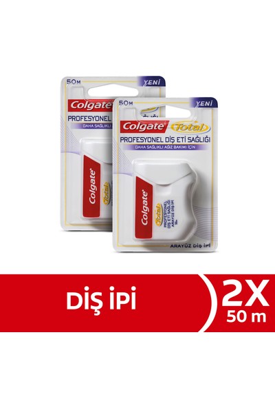Colgate Total Profesyonel Diş Eti Sağlığı Arayüz Diş Ipi 2 X 50 M