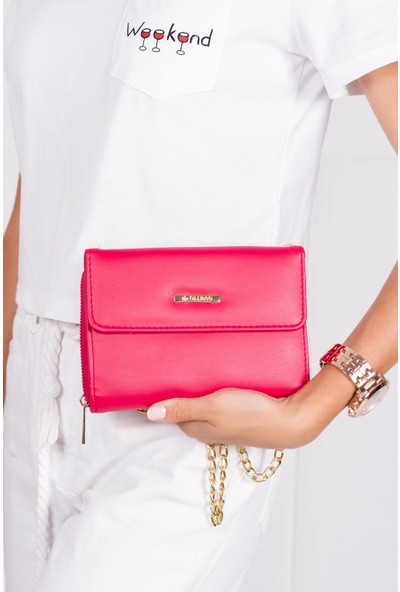 Leyl Zincirli El ve Omuz Çantası Portföy Clutch Çanta