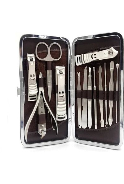 Mujgan Deri Çantalı 12'li Manikür Seti