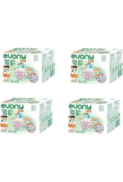 Evony Çocuk Yumuşak Elastik Kulaklı Cerrahi Maske 200 Adet Evony Çocuk Yumuşak Elastik Kulaklı Cerrahi Maske 200 Adet
