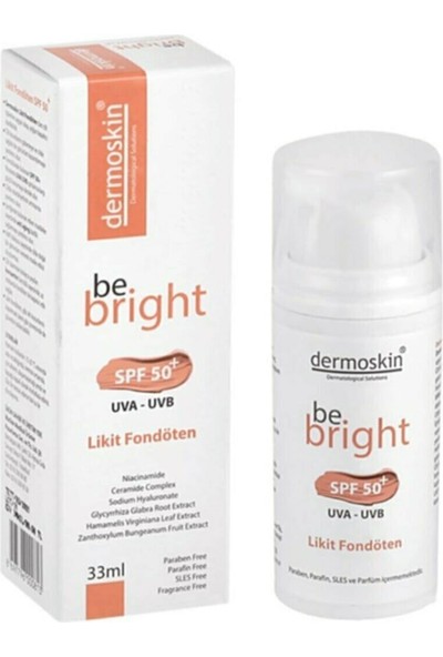 Dermoskin Be Bright Likit Fondöten Light SPF50 33 ml Dermoskin Be Bright Likit Fondöten Light SPF50 33 ml