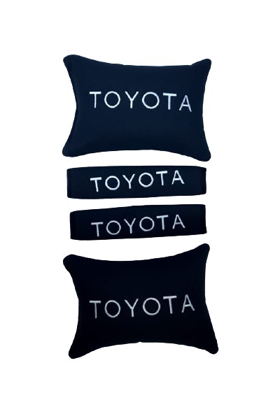 Otomind Toyota Nakışlı Boyun Yastığı Konfor Seti Otomind Toyota Nakışlı Boyun Yastığı Konfor Seti