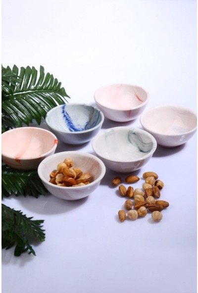 Porselen Diyarı Çini Mermer 6'lı Çerezlik