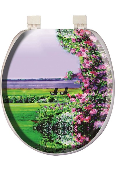 Softy Jumbo Çiçek Desenli Yumuşak Klozet Kapağı Beyaz Softy Jumbo Çiçek Desenli Yumuşak Klozet Kapağı Beyaz