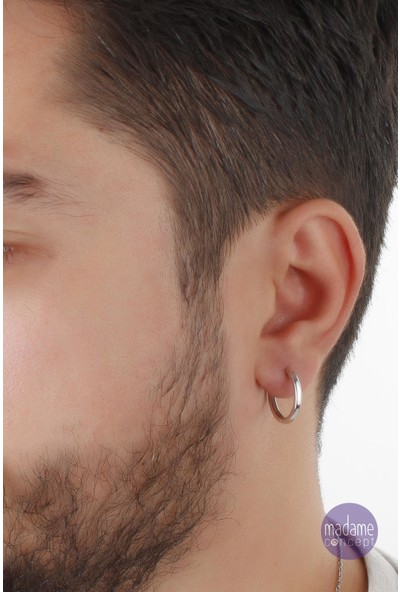 Madame Concept Erkek 925 Ayar Gümüş Halka Küpe