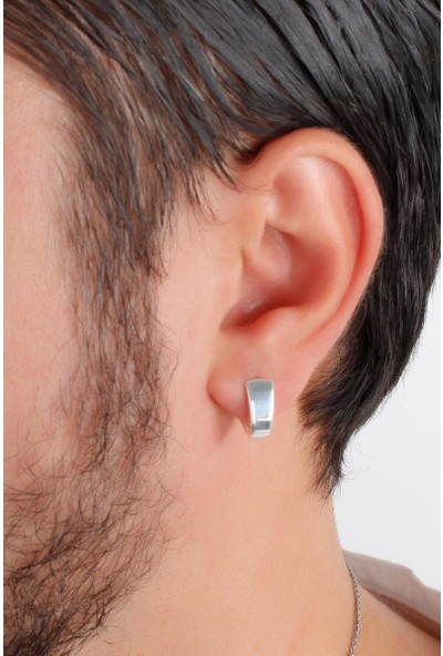 Madame Concept 925 Ayar Gümüş Nal Model Halka Erkek Küpe