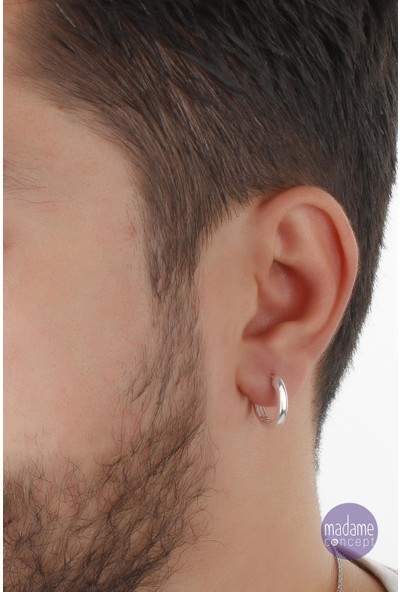 Madame Concept Erkek 925 Ayar Gümüş Parlak Halka Küpe Madame Concept Erkek 925 Ayar Gümüş Parlak Halka Küpe