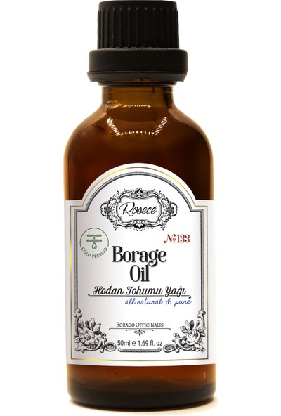 Rosece Borage Oil / Hodan Tohumu Yağı 50 ml Rosece Borage Oil / Hodan Tohumu Yağı 50 ml