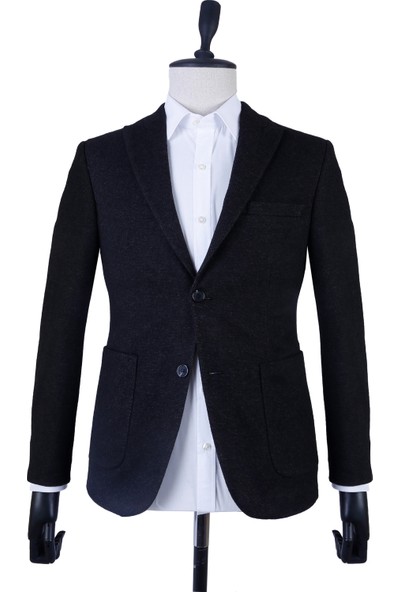 İmza Haki Kendinden Desenli Slim Fit Ceket İmza Haki Kendinden Desenli Slim Fit Ceket