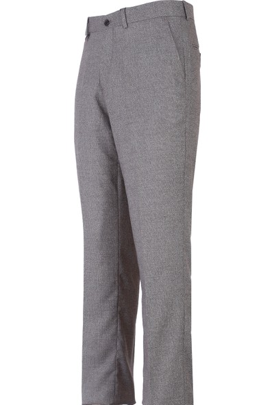 İmza Kahverengi Düz Desen Comfort Fit Pantolon