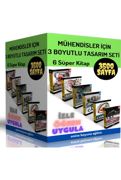 Enine Boyuna Eğitim Mühendisler Için 3 Boyutlu Tasarım Seti (6 Süper Kitap) Enine Boyuna Eğitim Mühendisler Için 3 Boyutlu Tasarım Seti (6 Süper Kitap)
