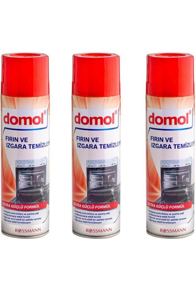 Domol Fırın ve Izgara Temizleyici Köpük 500 ml x 3'lü