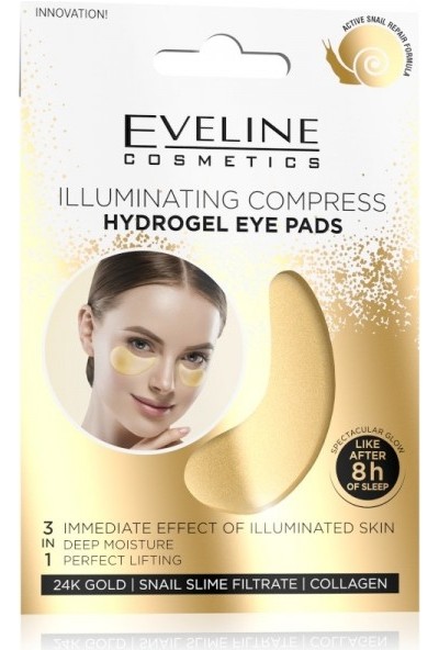EVELİNE 24K Altın- Sıkılaştırıcı Hidrojelli Gözaltı Pedi 3Ü1ARADA