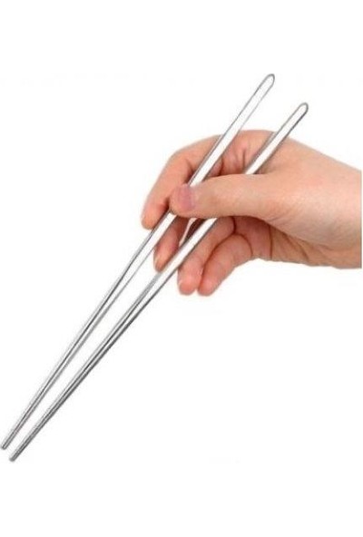 VegaGiftShop Metal Chopstick 5'li Paslanmaz Çelik Çin Çubuğu